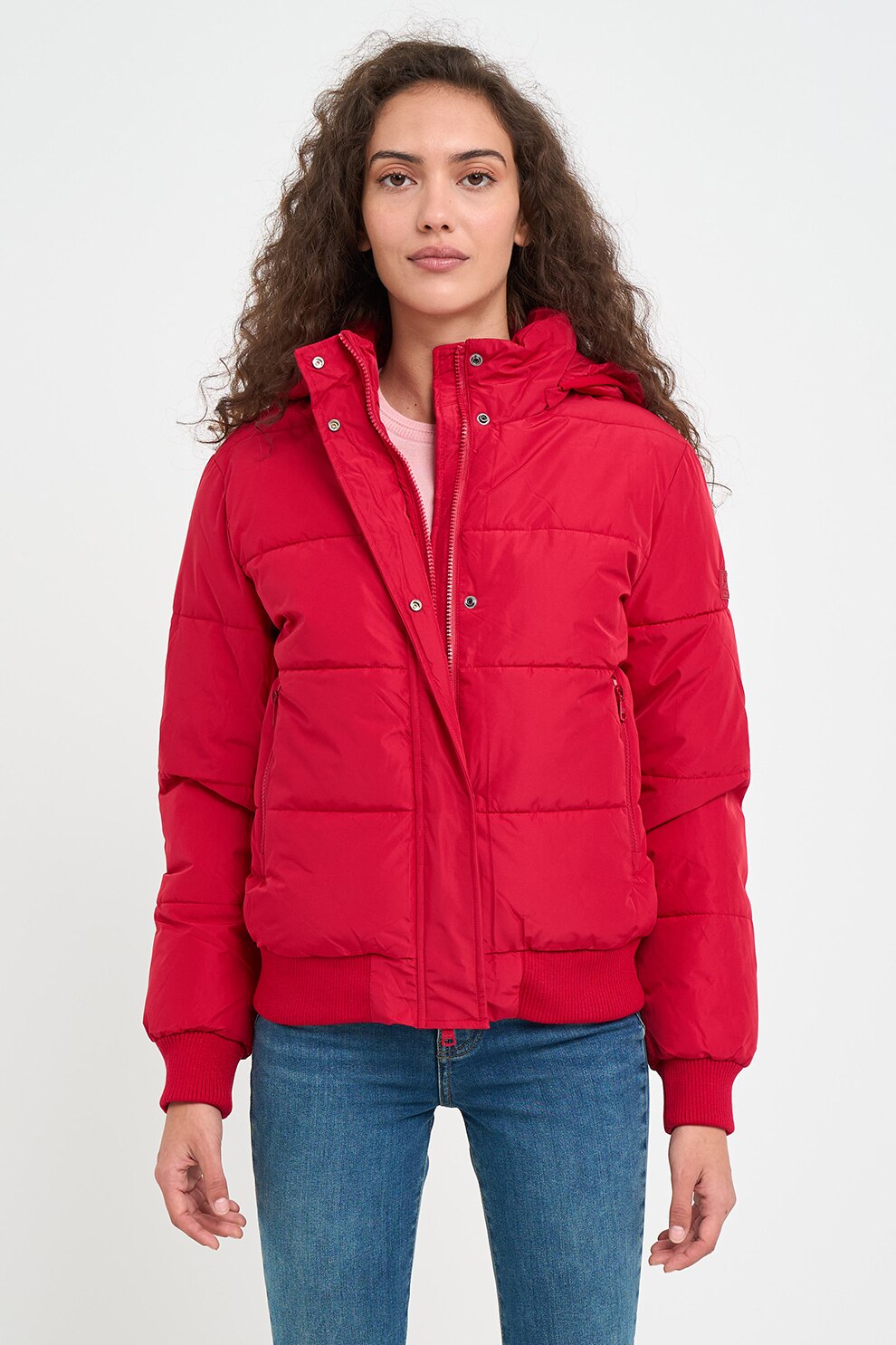 KVL by KENVELO, Geaca impermeabila cu gluga, Rosu, M - eMAG.ro