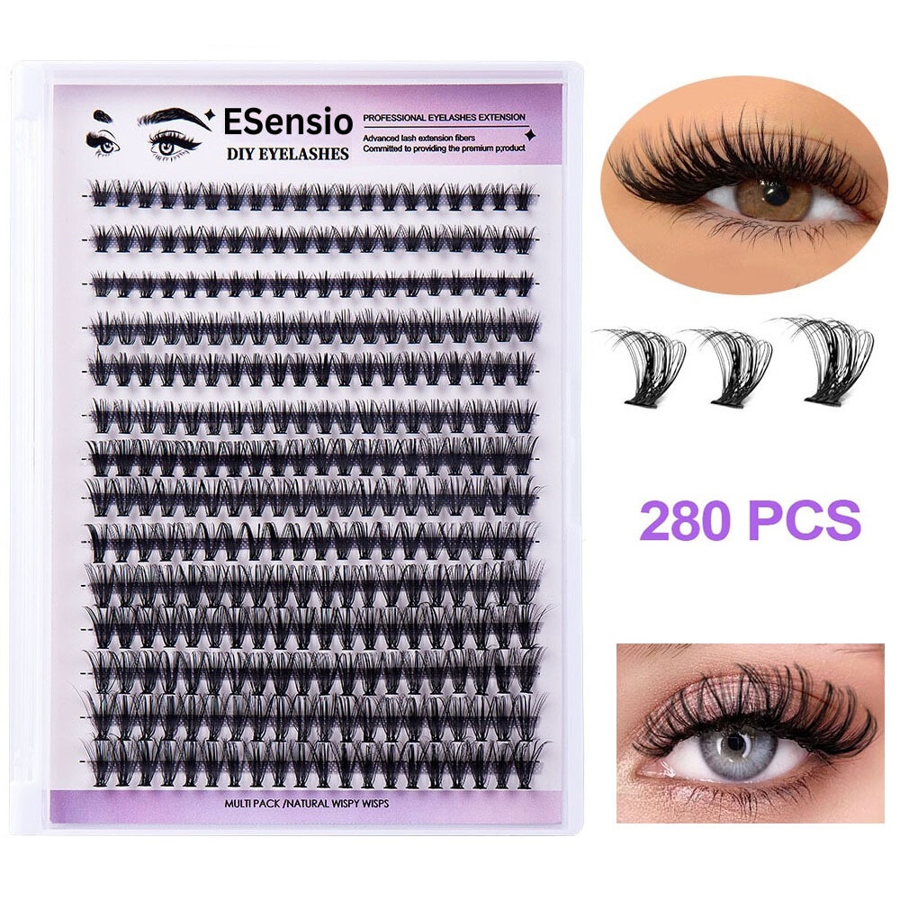 Gene false individuale tip smoc ESensio® 280L, 280 lashes, 30P, cu ...