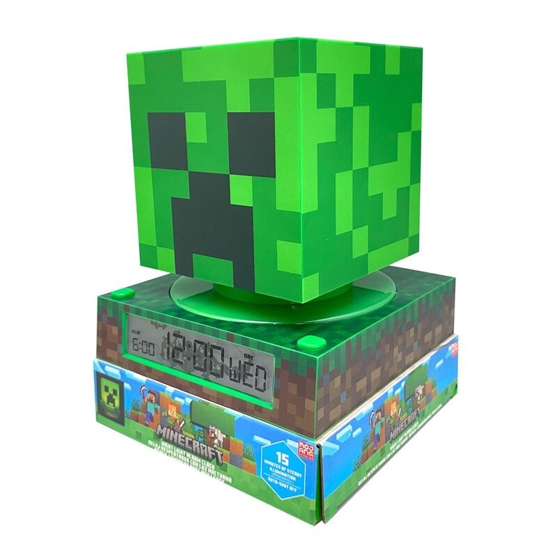 Lampa cu ceas cu alarma 3D Minecraft - eMAG.ro
