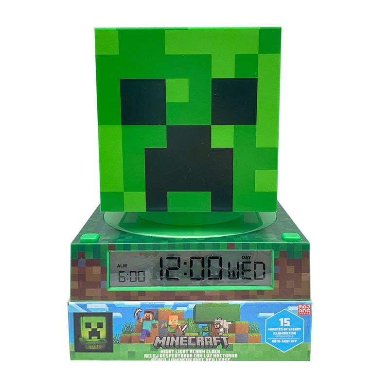 Lampa cu ceas cu alarma 3D Minecraft - eMAG.ro