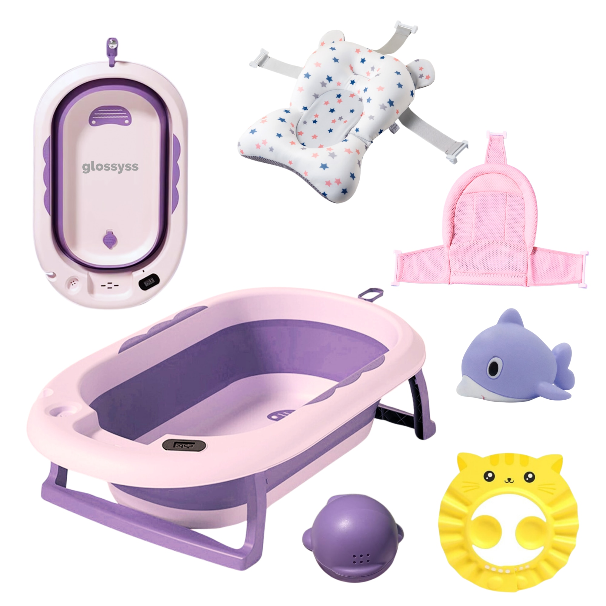 Set Complet Cadita Bebe Pliabila si Evolutiva Glossyss™- 8 piese - 2 ...
