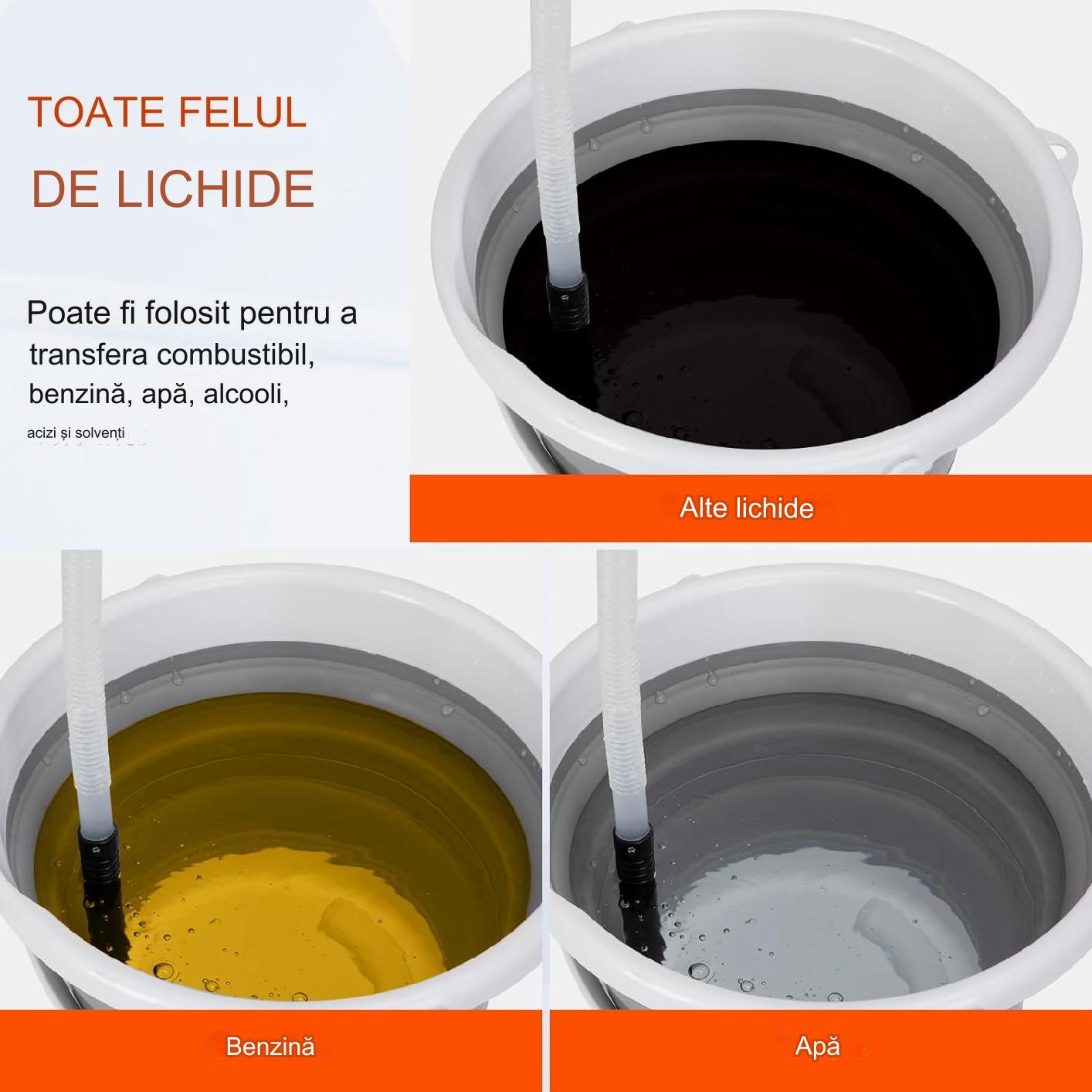 Pompa de transfer portabila Pompa electrica de sifon cu baterie pentru ...