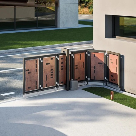 Kit feronerie poarta articulata culisanta la 90 de grade cu gol util 6m ...