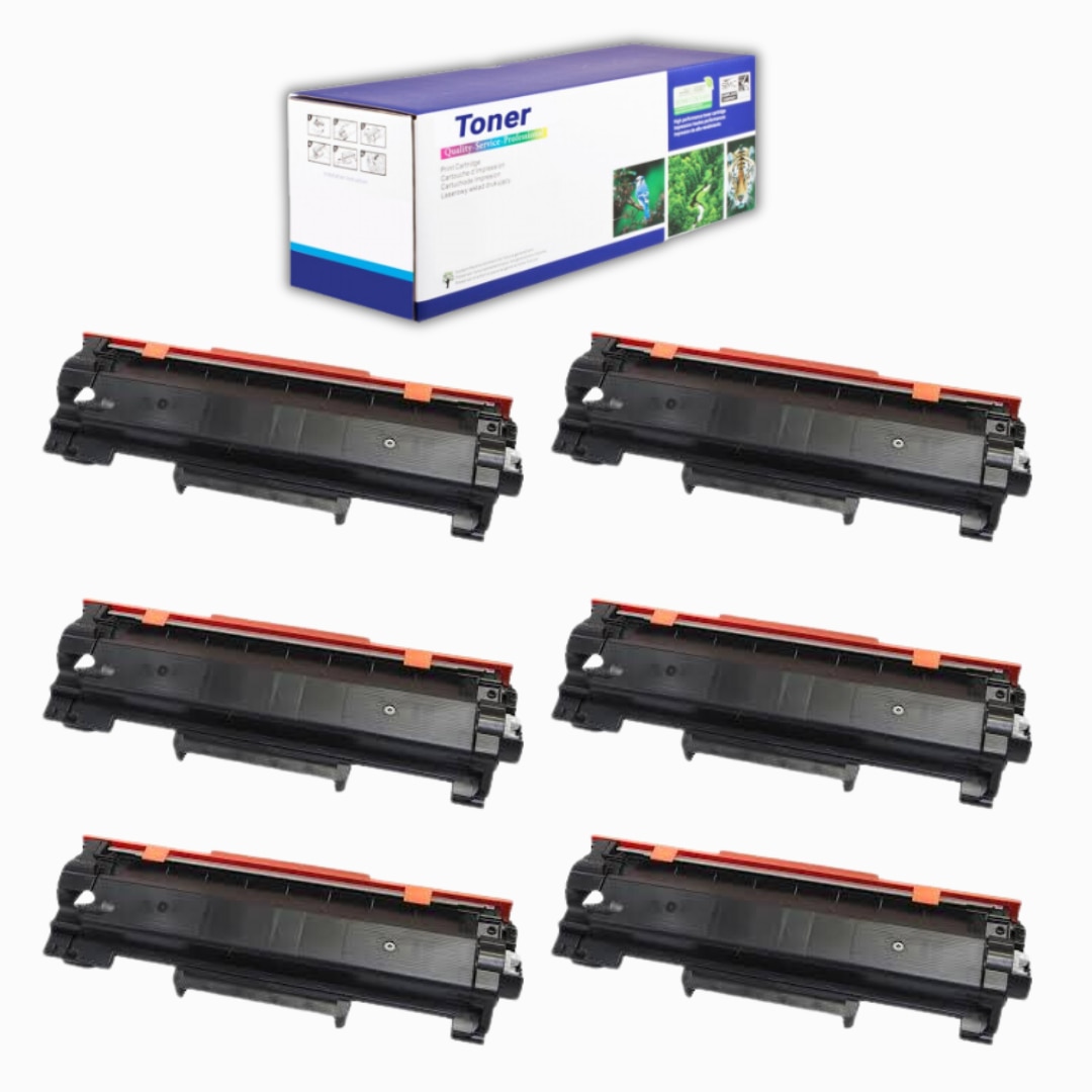Set 6 x Cartus Toner Compatibil cu Brother TN2421, Negru, 18000 pagini ...