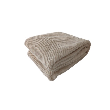 Patura plusata, Poliester, 125x150cm, Crem - eMAG.ro