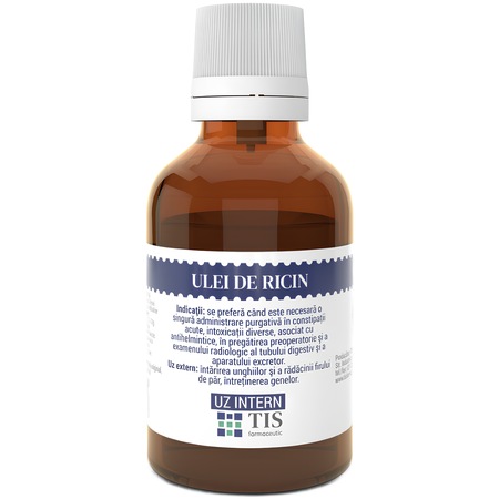 Ulei de Ricin "Castor oil", pur 100% natural (produs elaborat), 25ml ...