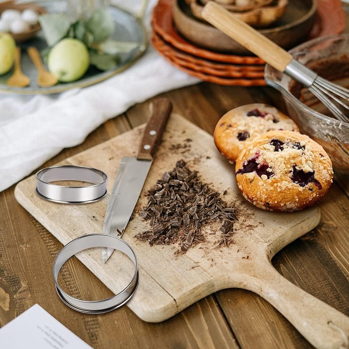 Inele de desert, 6 bucati inele rotunde de 10, 5cm pentru muffins ...