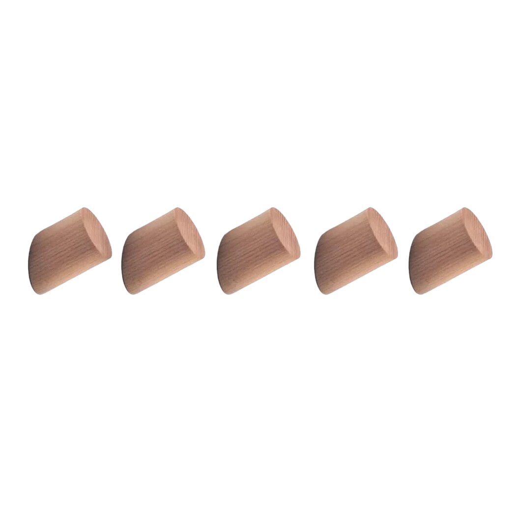 Set de 5 carlige Gumiho, lemn, natur, 65 x 47 mm - eMAG.ro