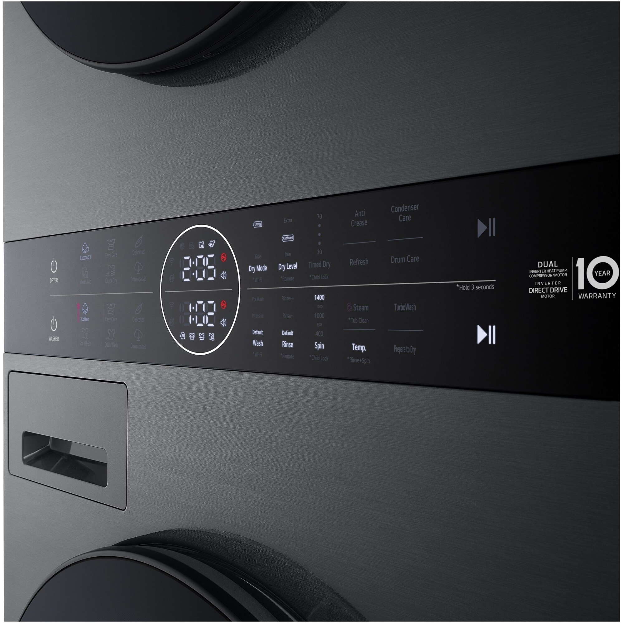 Masina de spalat rufe cu uscator LG WT1210BBF, Spalare 12 kg, Uscare 10 ...