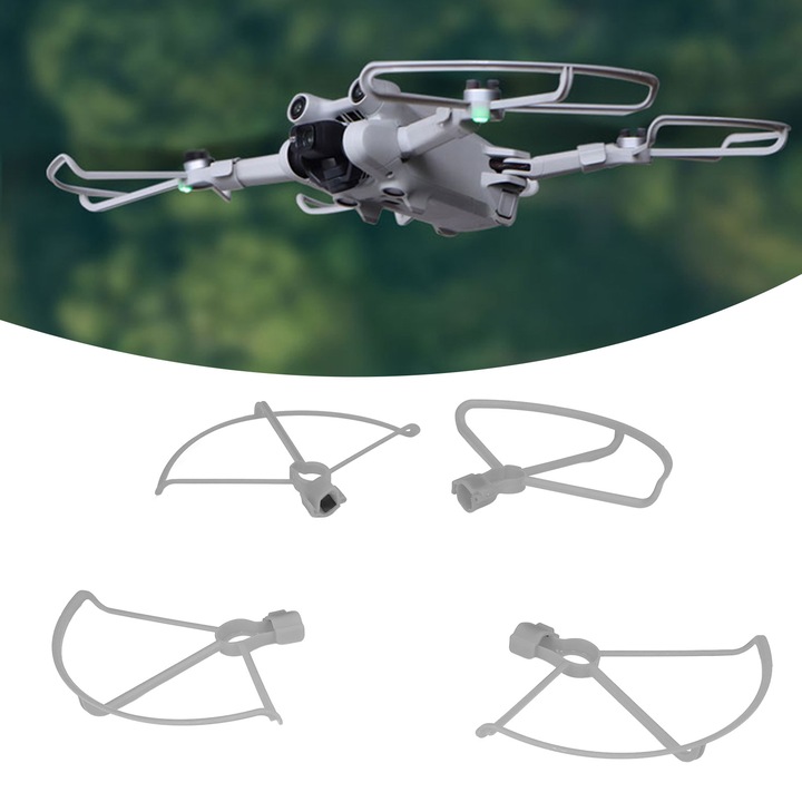 Set 4 bucati protectie elice pentru drona, longziming, ABS, 16x11.6x1 ...