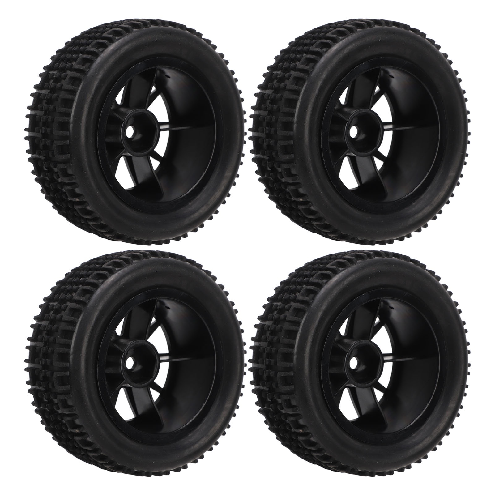 Set 4 roti pentru masina RC 1/16, Mmgoqqt, cauciuc, negru, 76x30mm ...
