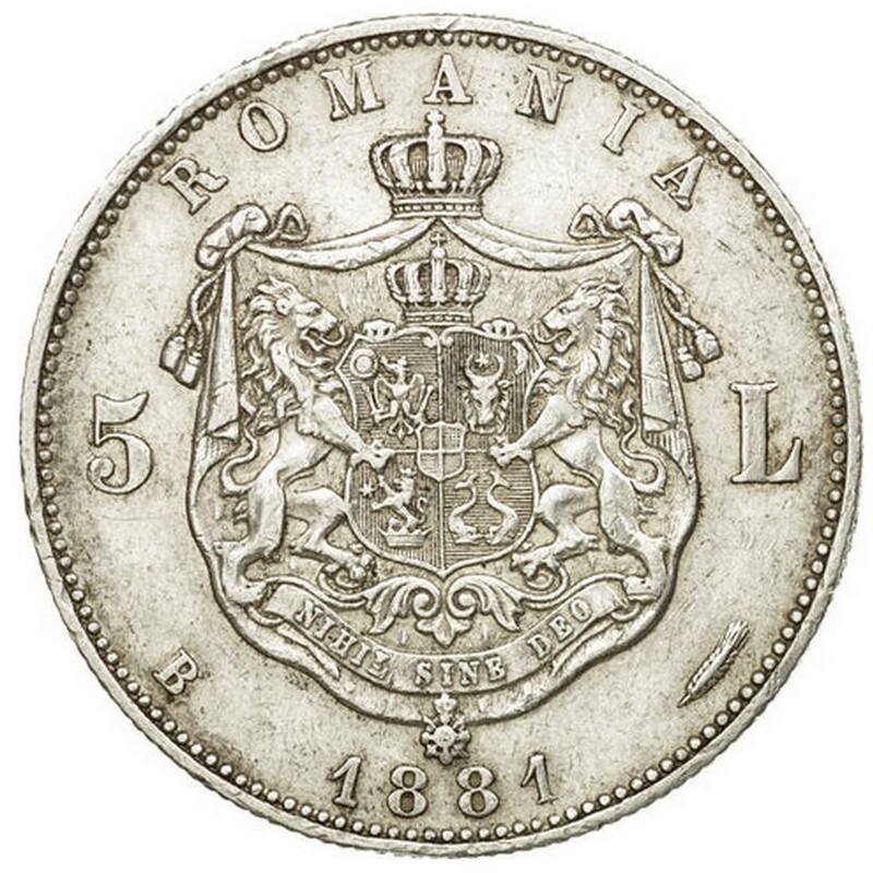 Moneda istorica din Argint 5 lei Carol I Romania - eMAG.ro