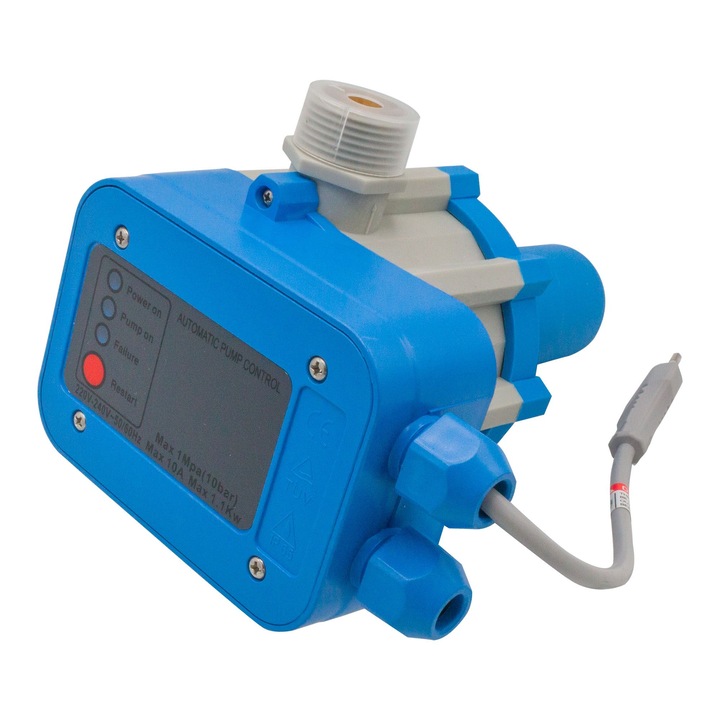 Presostat electronic automat, albastru, 1.1 kW 1, 5-10 Bar - eMAG.ro