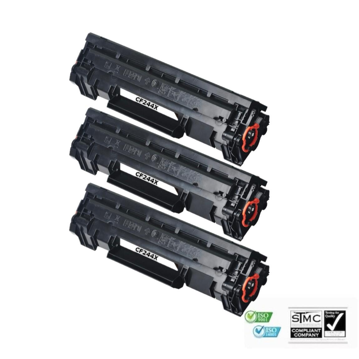 Pachet 3 cartuse toner compatibile CF244X CF244A XL negru (black), 6000 pagini pentru HP ...