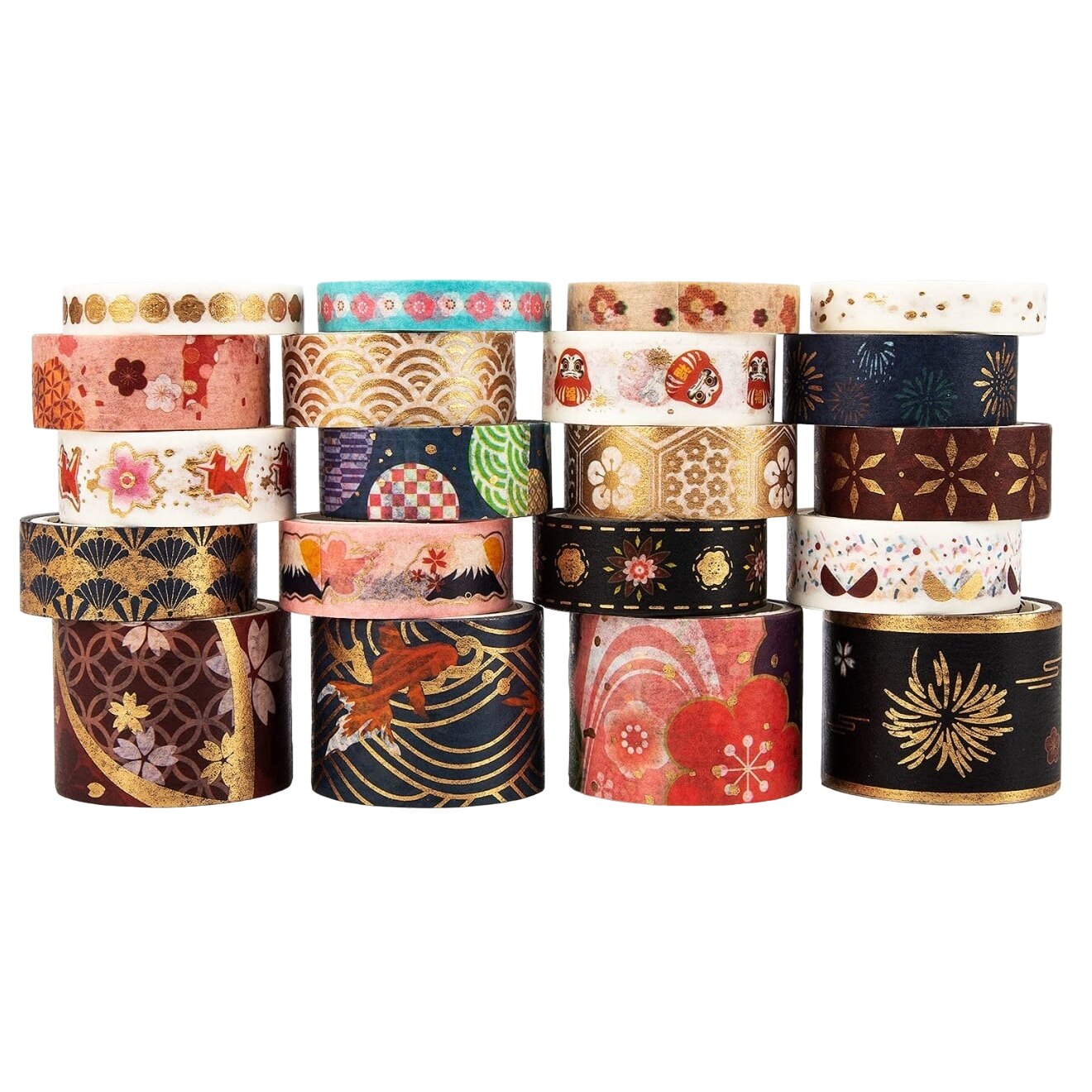 Set 20 role de banda washi Cochie, multicolor, hartie, 2 m - eMAG.ro