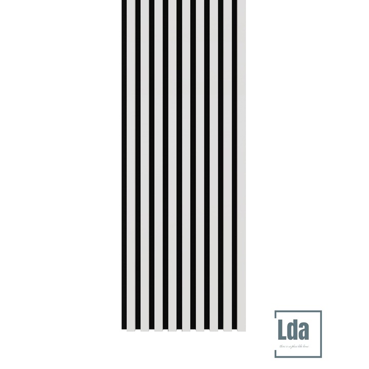 Riflaj MDF decorativ LDA PREMIUM de tip Panou Acoustic, ALB MAT, 260x40 ...