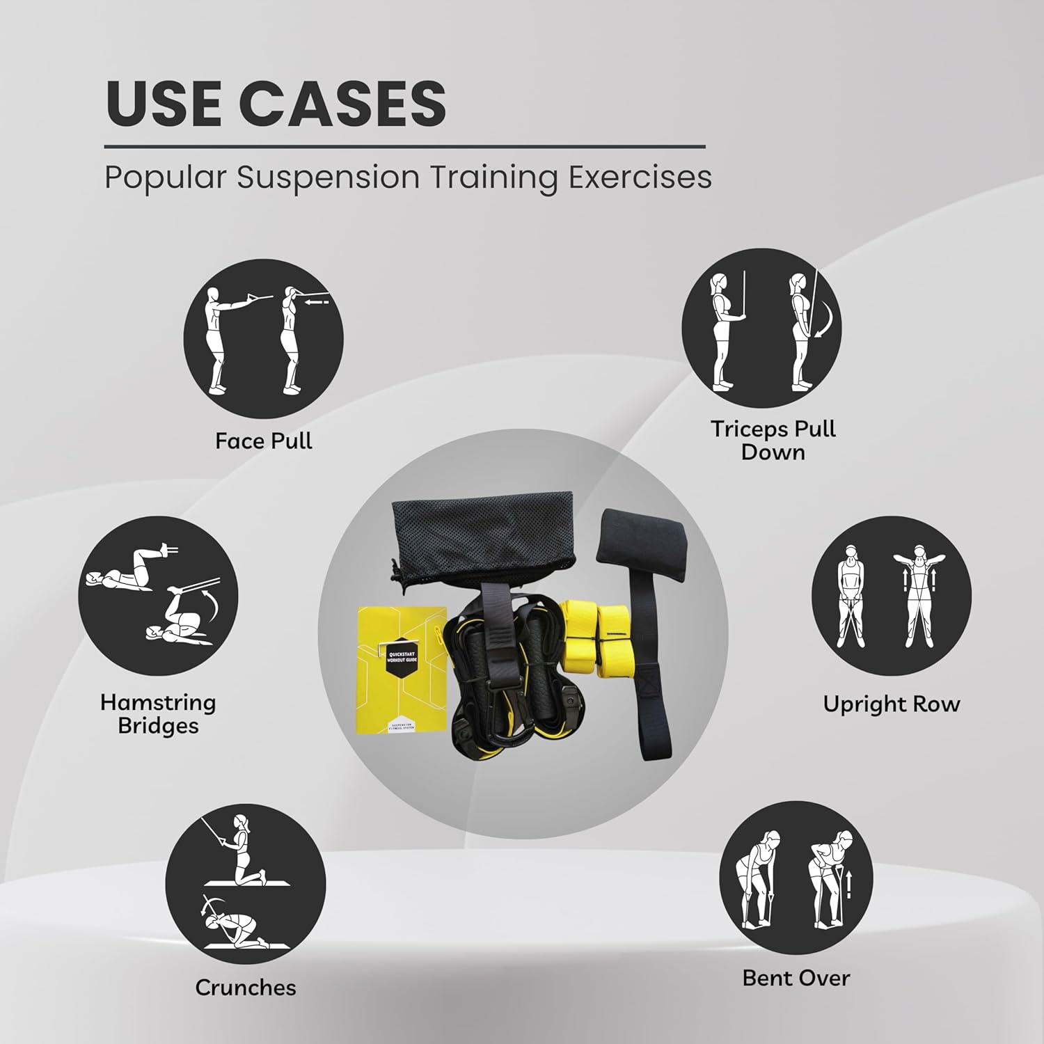 Set sistem suspensie tip TRX, design durabil， pentru fitness, workout ...