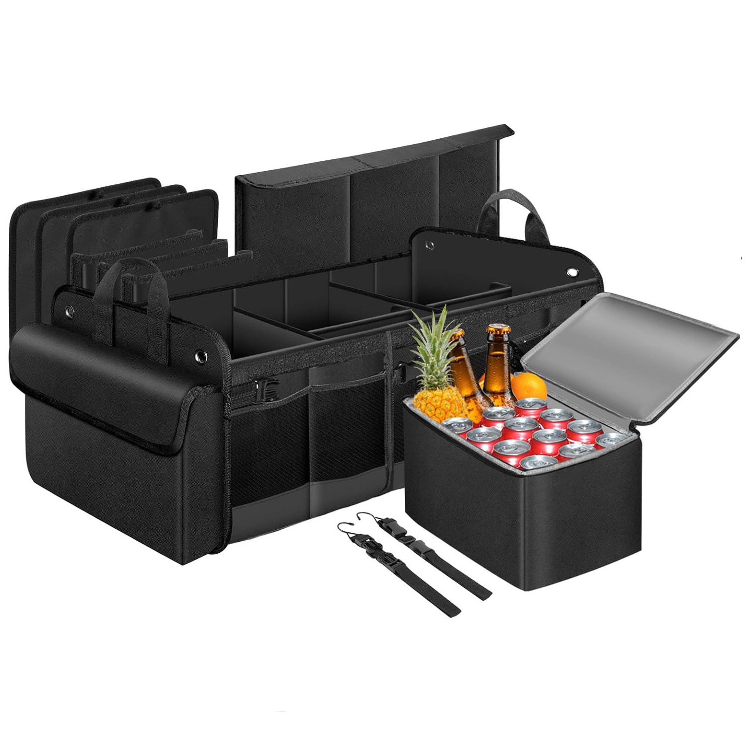 Organizator portbagaj auto spatios cu geanta frigorifica 19L ...