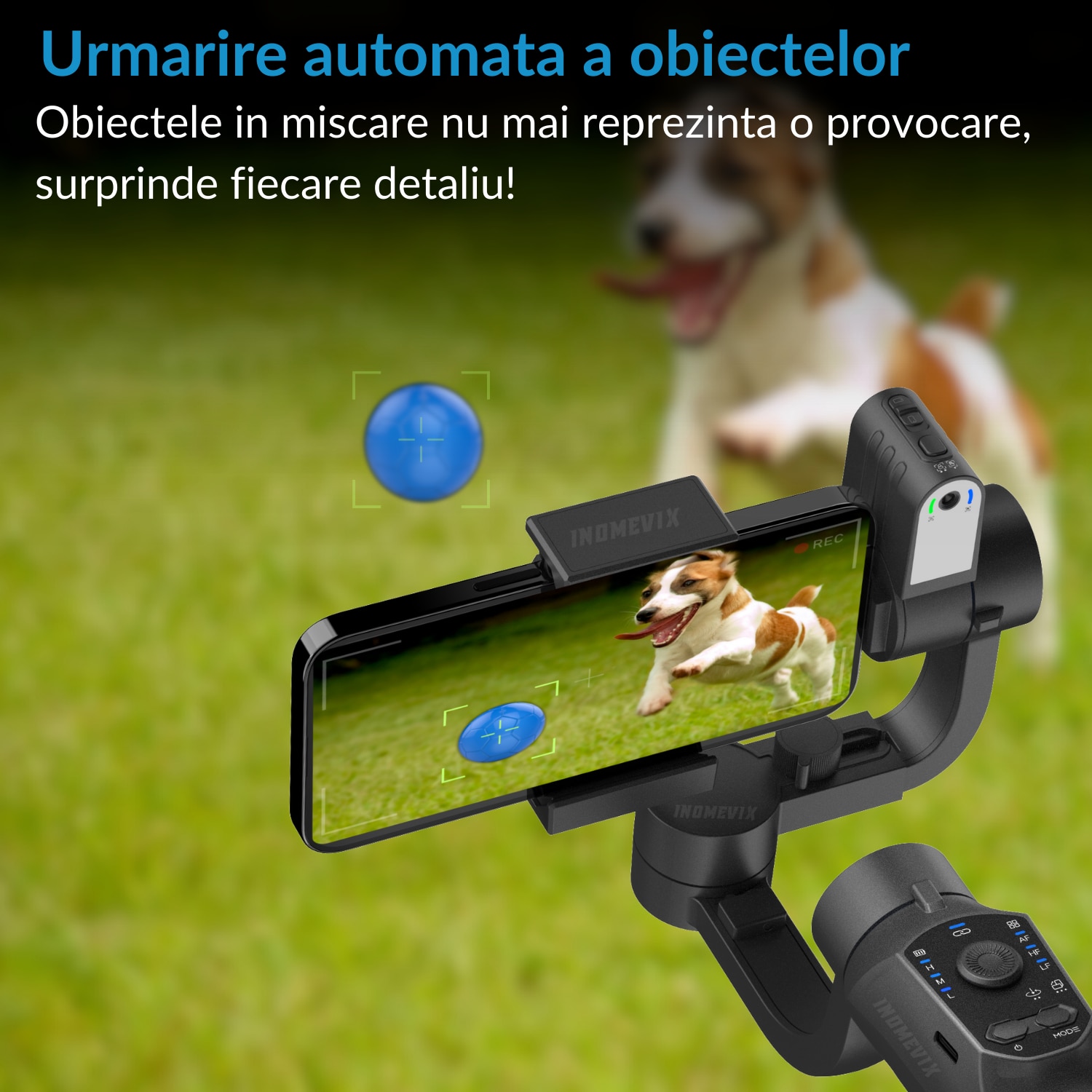 Stabilizator imagine pentru telefon 3 Axe, INOMEVIX® F10 PRO MAX ...