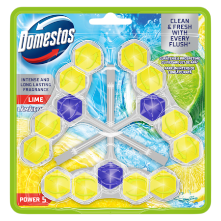 Odorizant de toaleta Lamaie verde, Domestos Power 5, 3x50gr - eMAG.ro