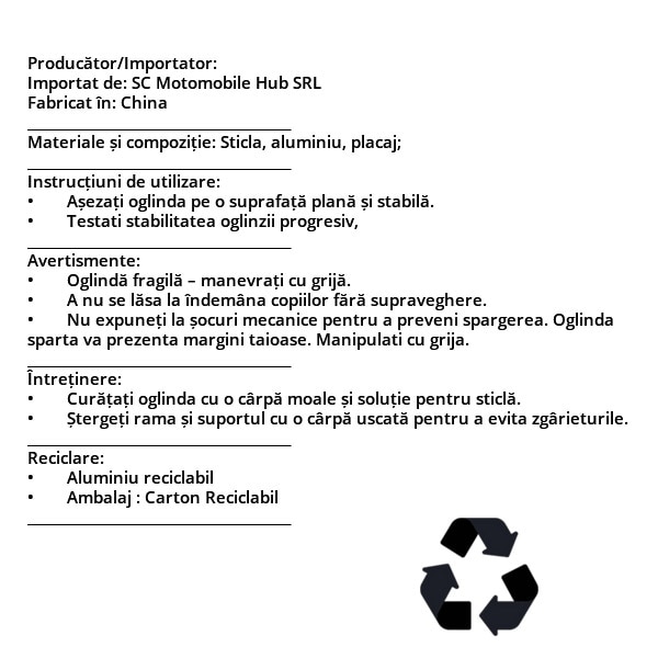 Oglinda rotunda, 50cm, aluminiu, bronz metalizat, periat, Callena - eMAG.ro