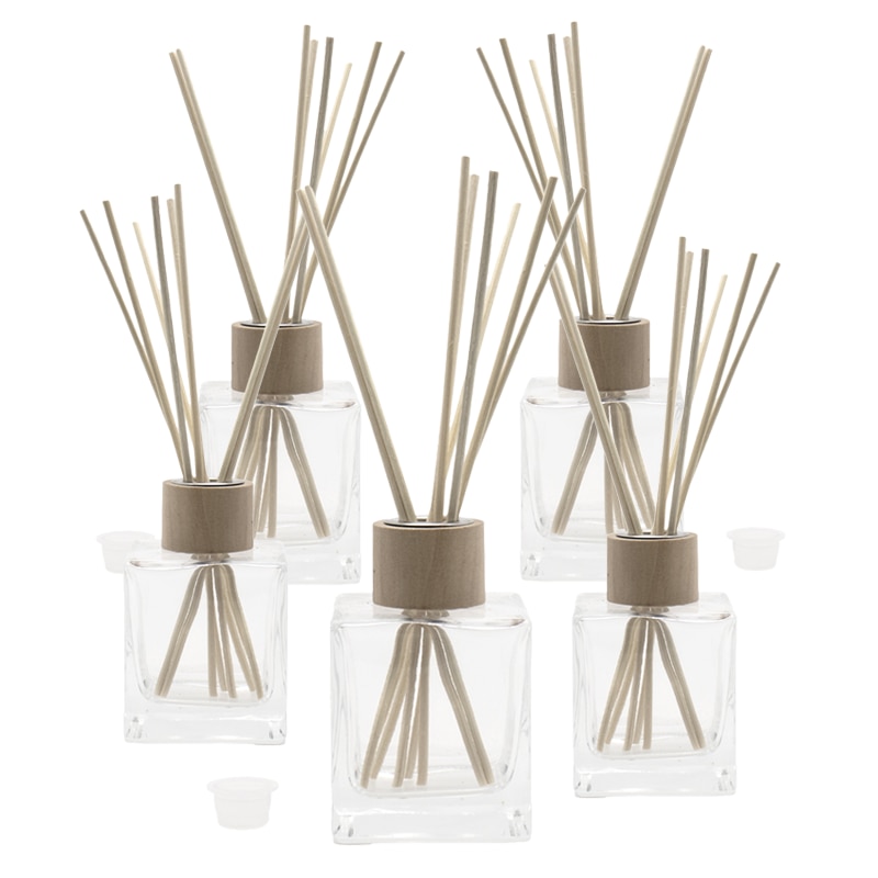 Set 5 bucati flacoane pentru odorizante din sticla transparenta 150 ml ...