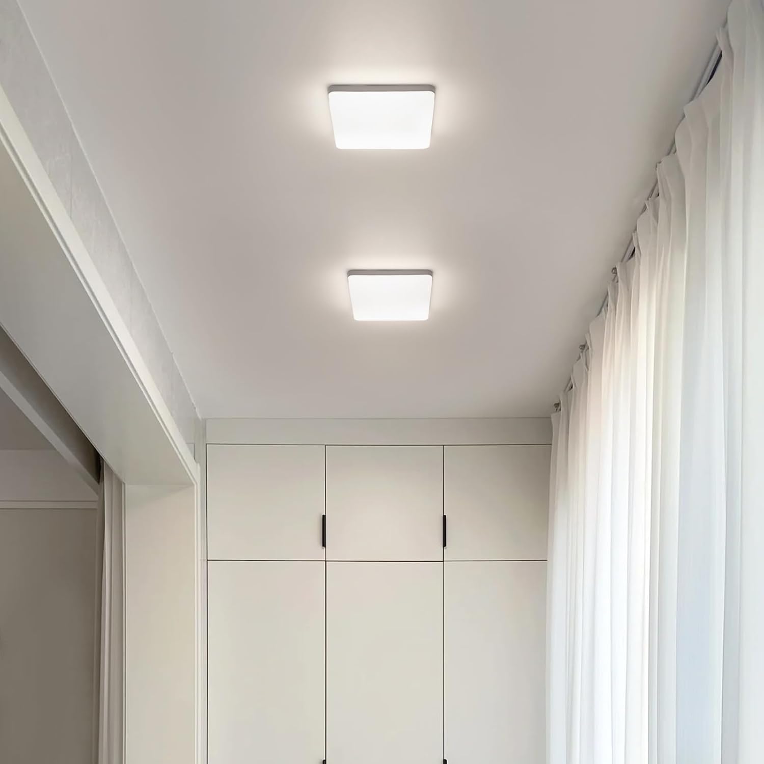 Plafoniere cu LED, Mckalen, 36W, 4050LM, Alb, Patrate, IP44 Rezistent ...