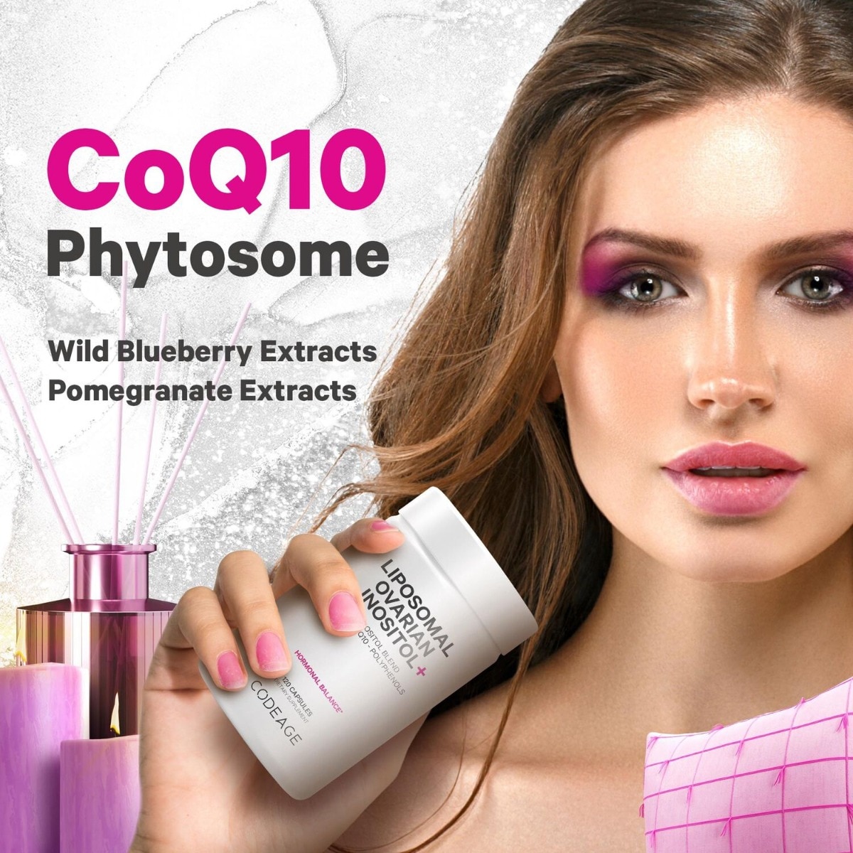 Codeage Liposomal Ovarian Inositol, Myo-Inozitol Ovarian cu Coenzima ...
