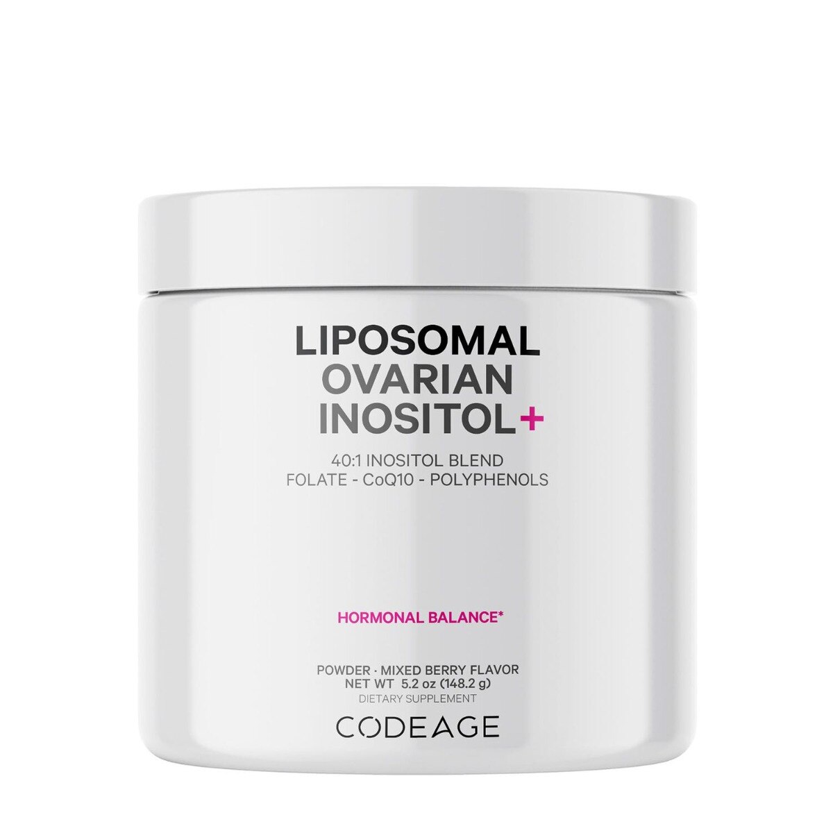 Codeage Liposomal Ovarian Inositol, Myo-Inozitol Ovarian cu Coenzima Q10, 120 cps - eMAG.ro