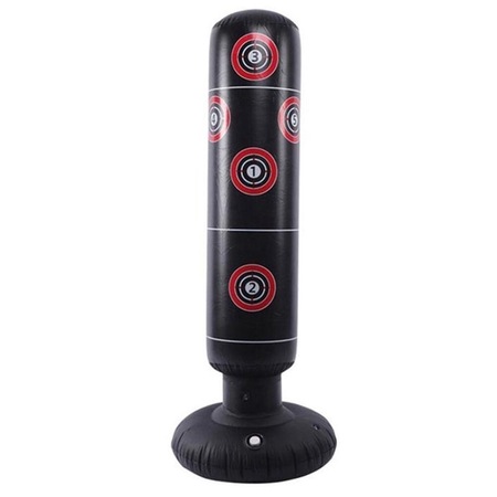 Felfújható boxzsák, PVC, 160 cm, fekete/piros - eMAG.hu