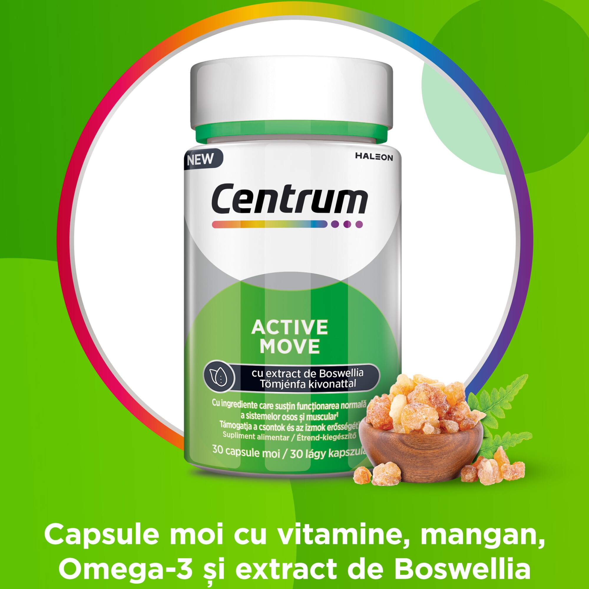 Centrum Active Move cu Vitamine, Mangan, Omega-3 și extract de ...