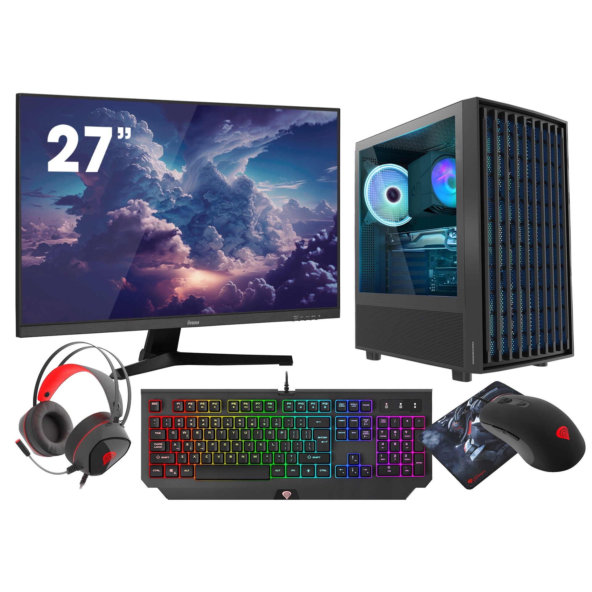 VIST Sistem BREEZE Ryzen 9 5900X, Ram 32GB, NVIDIA GeForce RTX 4060Ti, SSD 1TB M.2, WIFI, 27 ...