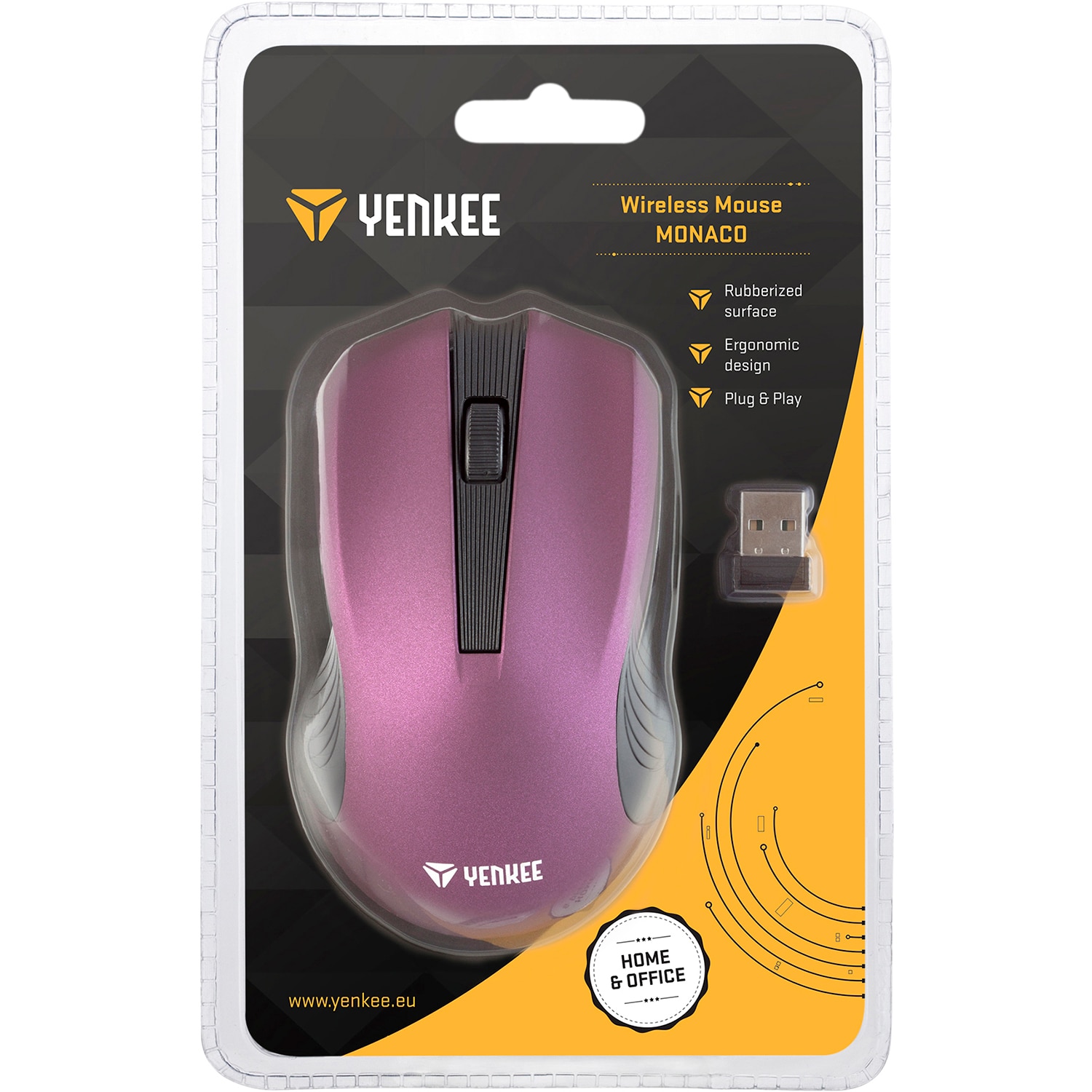 Mouse optic, Yenkee, 1000 DPI, Violet - eMAG.ro