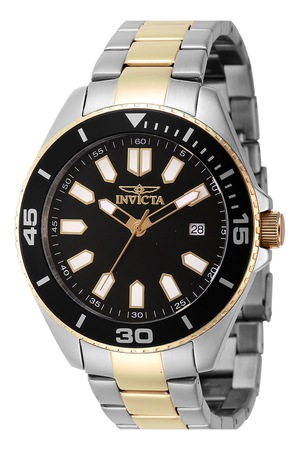 Invicta, Часовник Pro Diver от неръждаема стомана, Сребрист, Златист ...