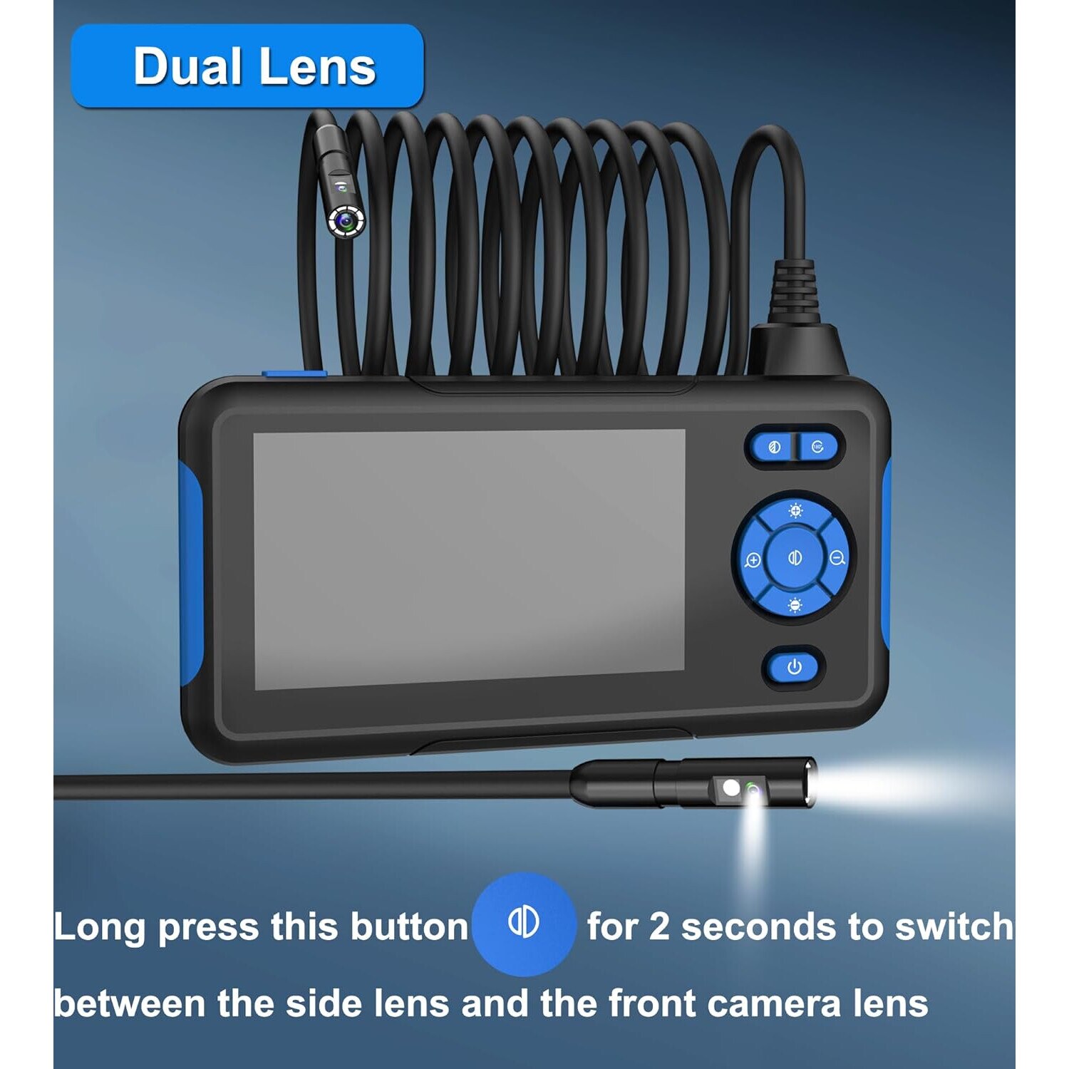 Endoscop 8mm Camera de inspectie cu sarpe de inspectie, Hesasa®, 8 LED ...