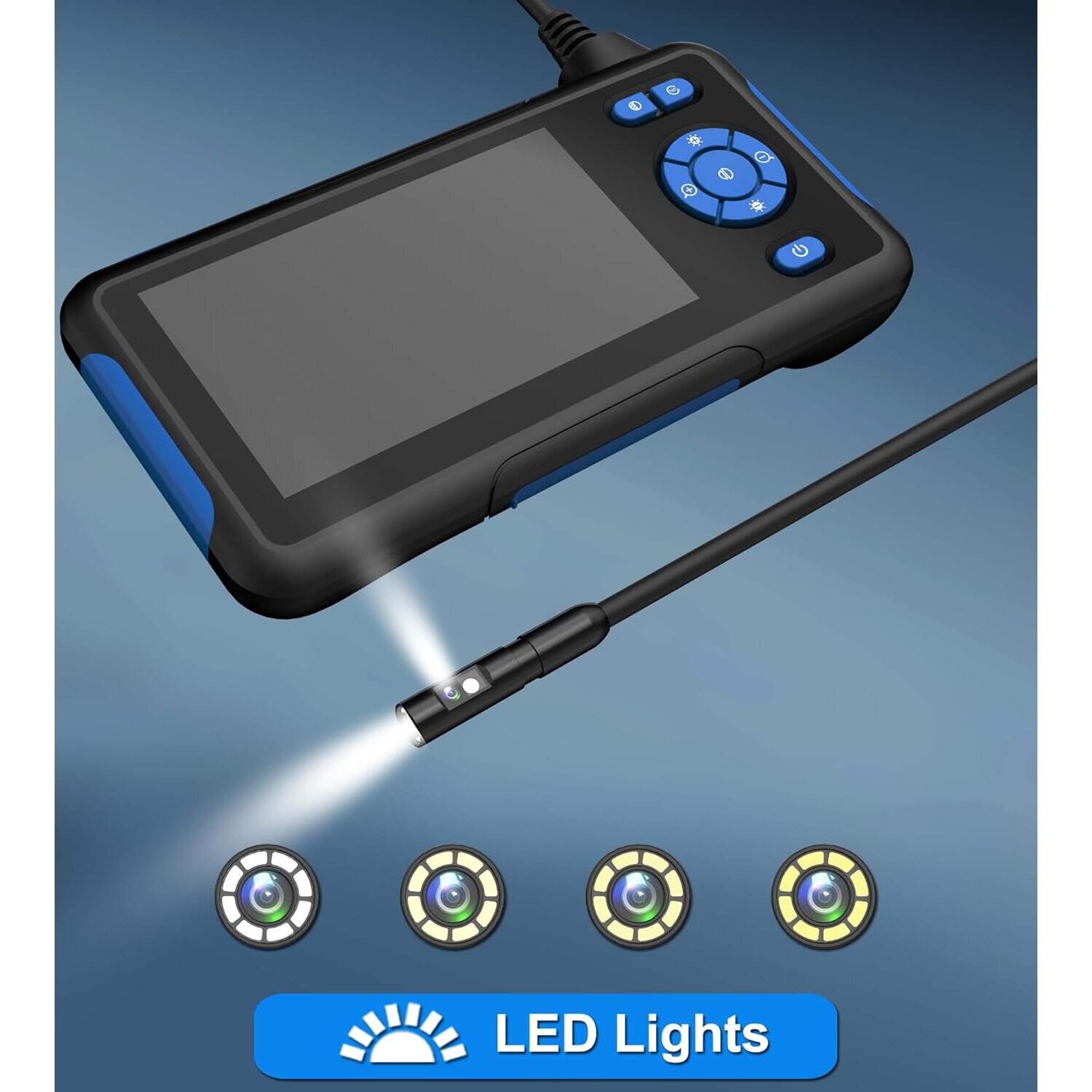 Endoscop 8mm Camera de inspectie cu sarpe de inspectie, Hesasa®, 8 LED ...