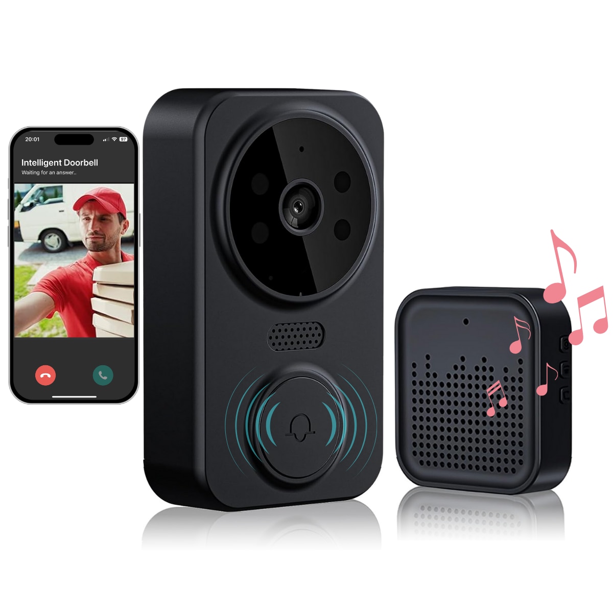 Sonerie Video Inteligenta, Fara Fir Wireless, Comunicare bidirectionala ...