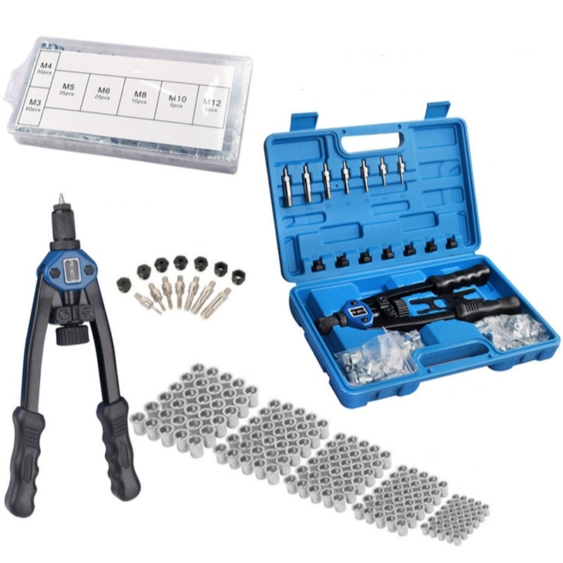 Set clesti piulita cu nituri M3 M4 M5 M6 M8 M10 M12, albastru - eMAG.ro