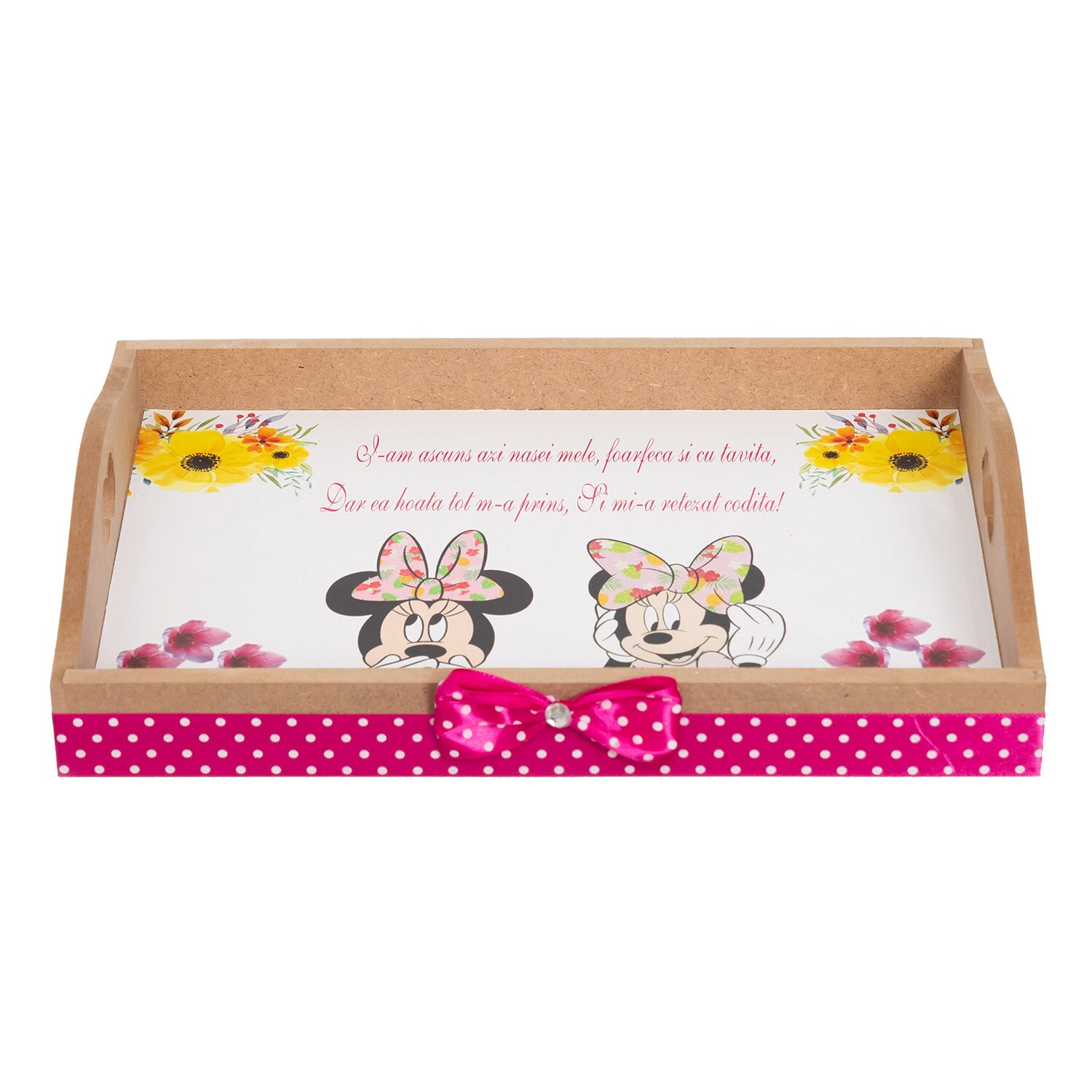 Set turta/mot Minnie Flowers, culoare multicolor, 6 piese, 32x23 cm ...