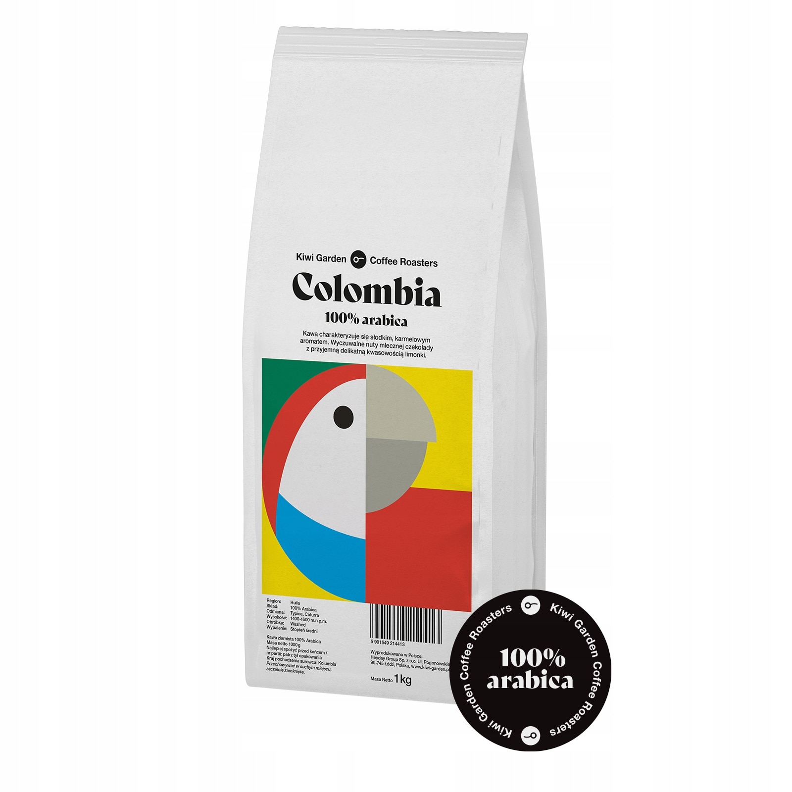 Cafea de boabe Guatemala + Columbia 2x1kg Kiwi Garden proaspat prajite ...