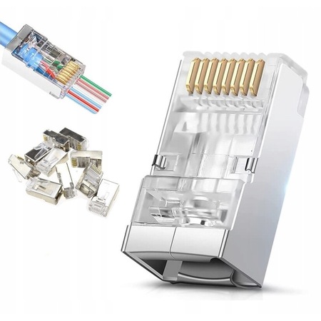 Mufa RJ45, Novaza Tech, STP/FTP, Argintiu - eMAG.ro