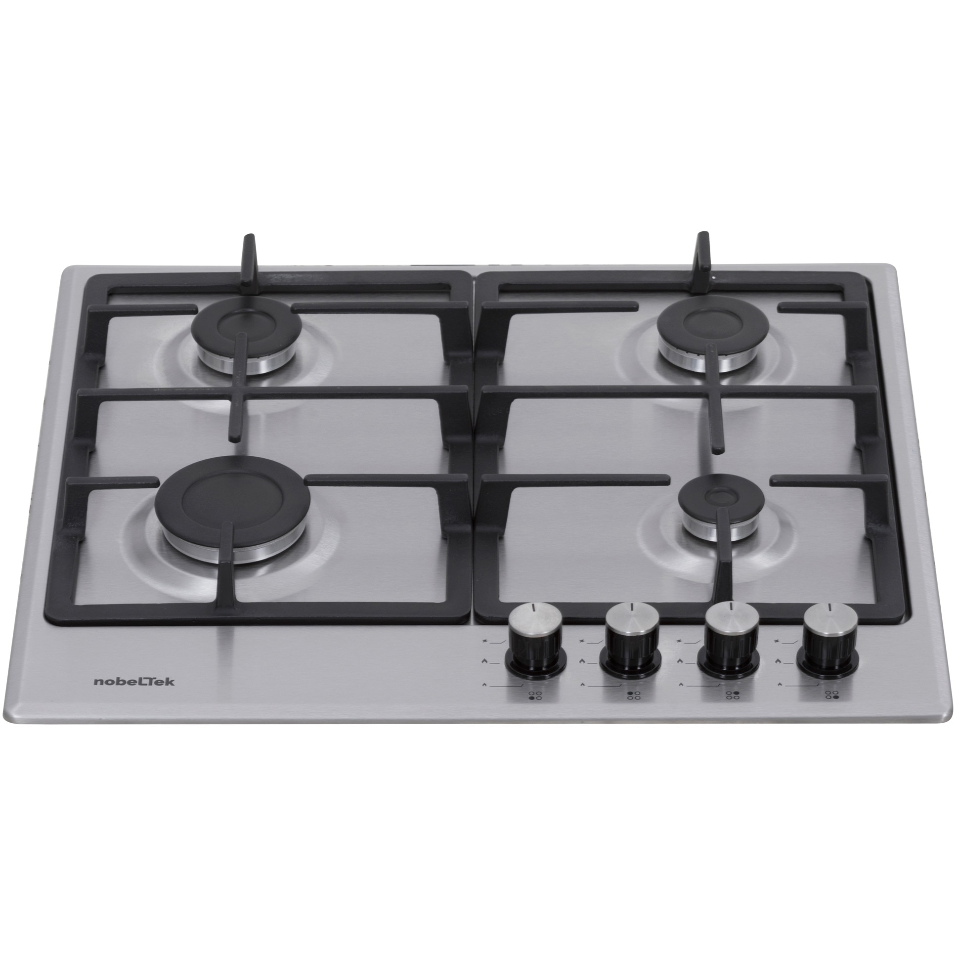 Plita incorporabila Nobeltek NHBG-6400IXF, Gaz, 4 arzatoare, Aprindere ...