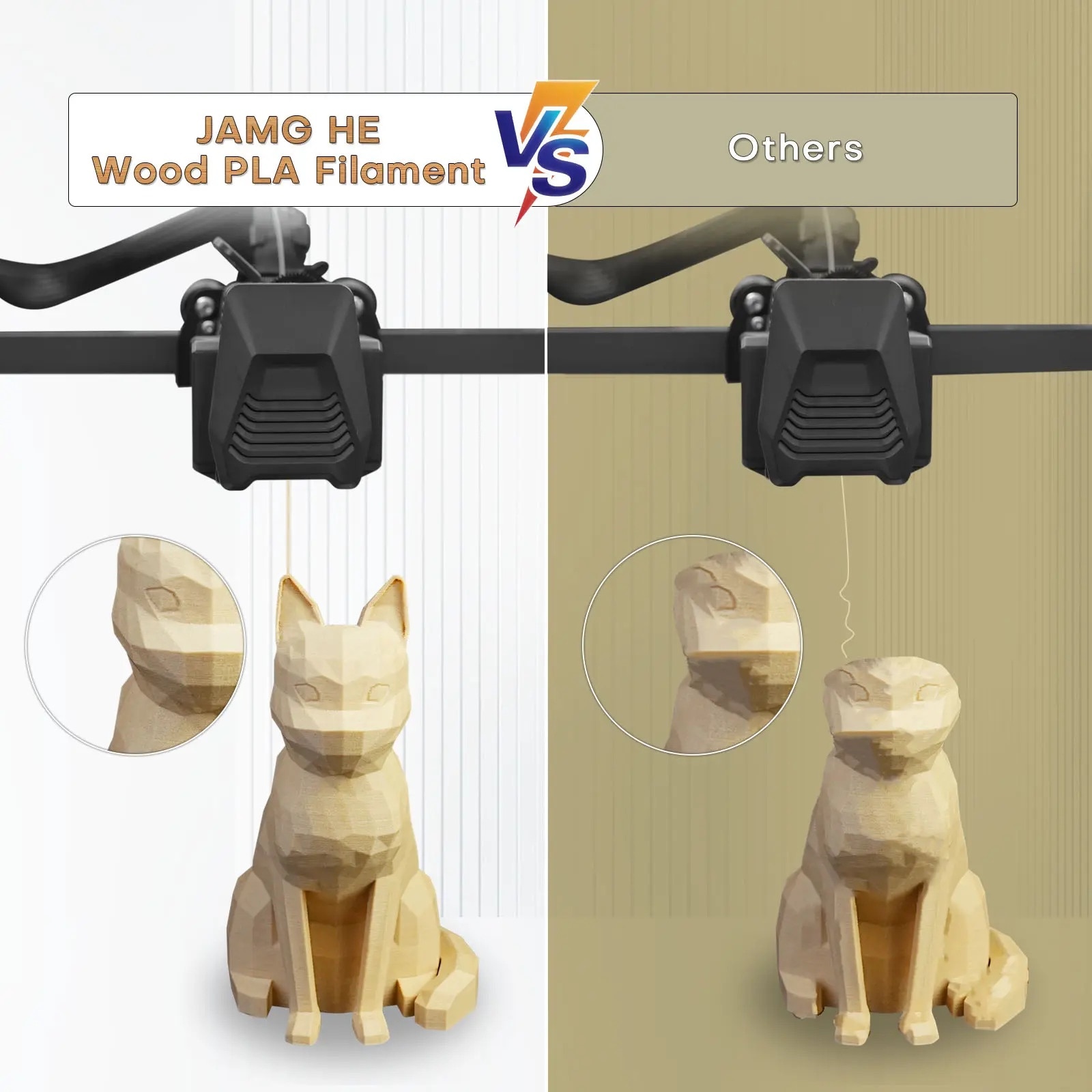 Filament Jamghe PLA+ Fa fa 1kg - eMAG.hu