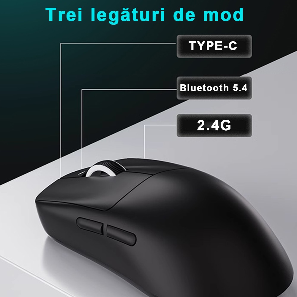 Геймърска мишка VXE R1 SE Plus, сензор, 5 бутона, бяла, 55гр - eMAG.bg