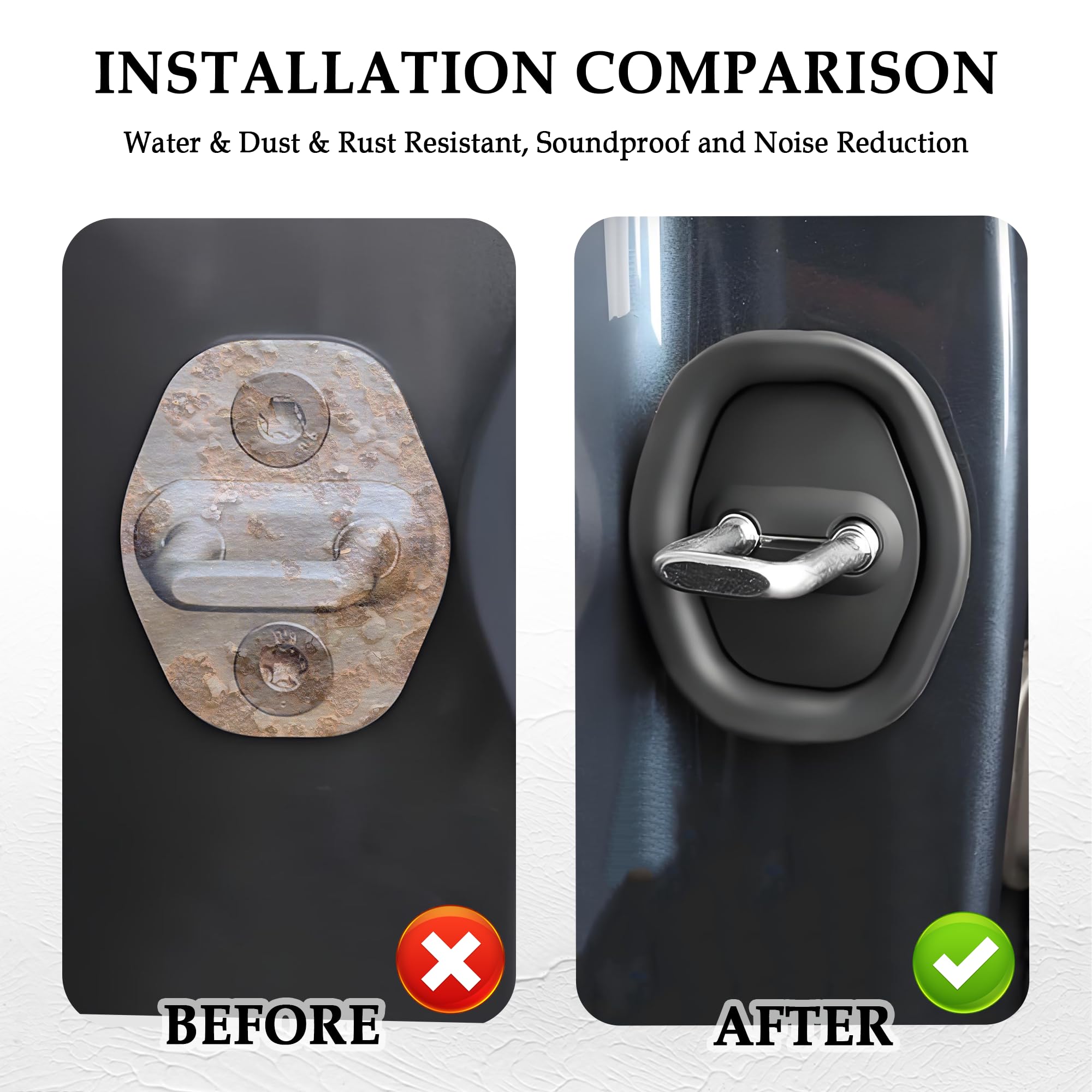 Set de 4 amortizoare de blocare a usii auto, Insonorizare, amortizare ...