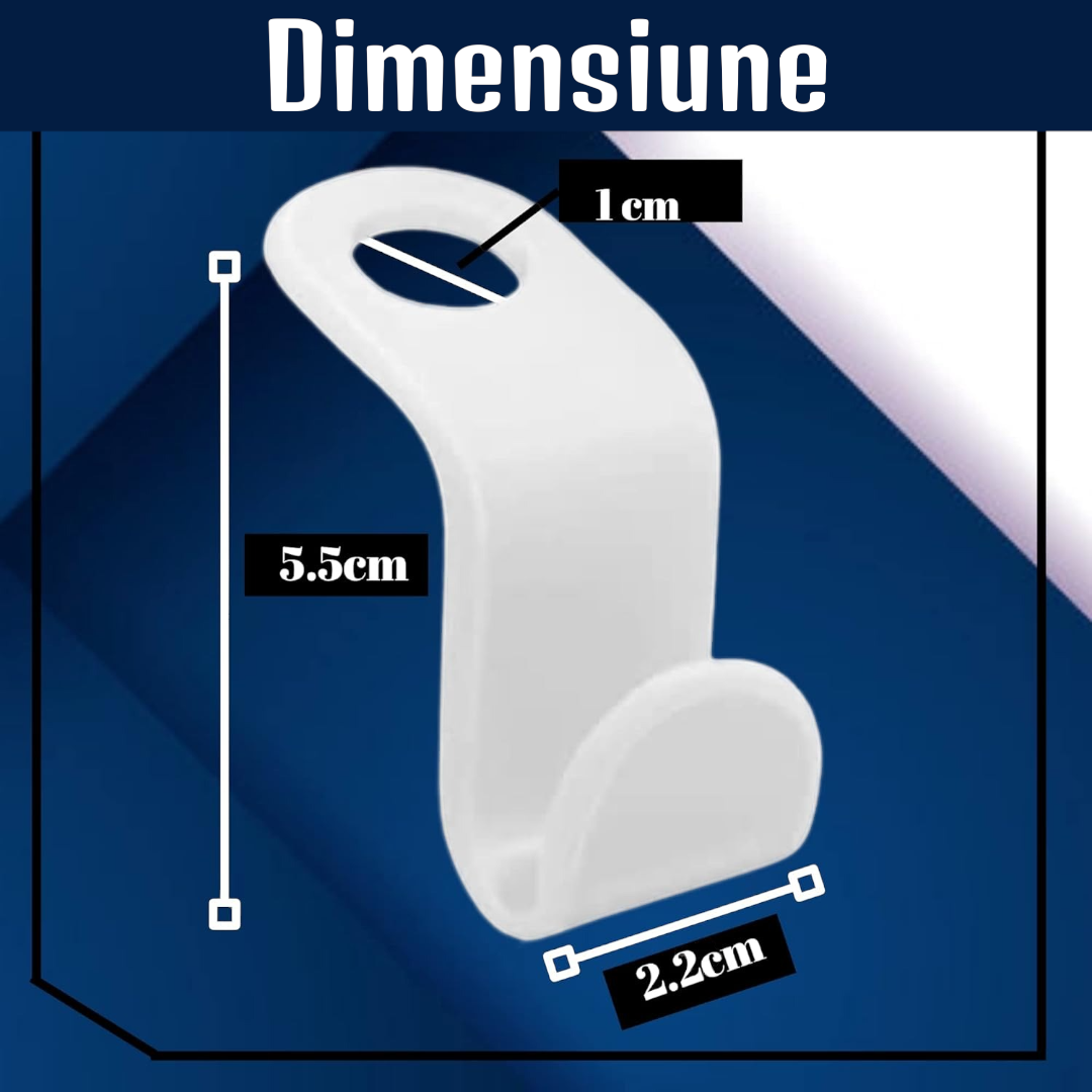 Set 10 mini umerase tip carlig, organizator de haine, portabil si ...