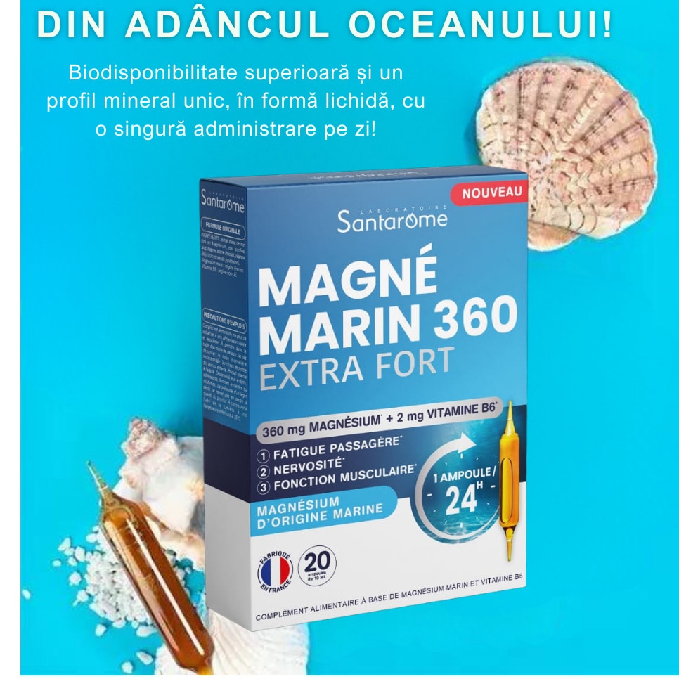 Magne Marin 360 Extra Fort Santarome, 20 fiole - eMAG.ro