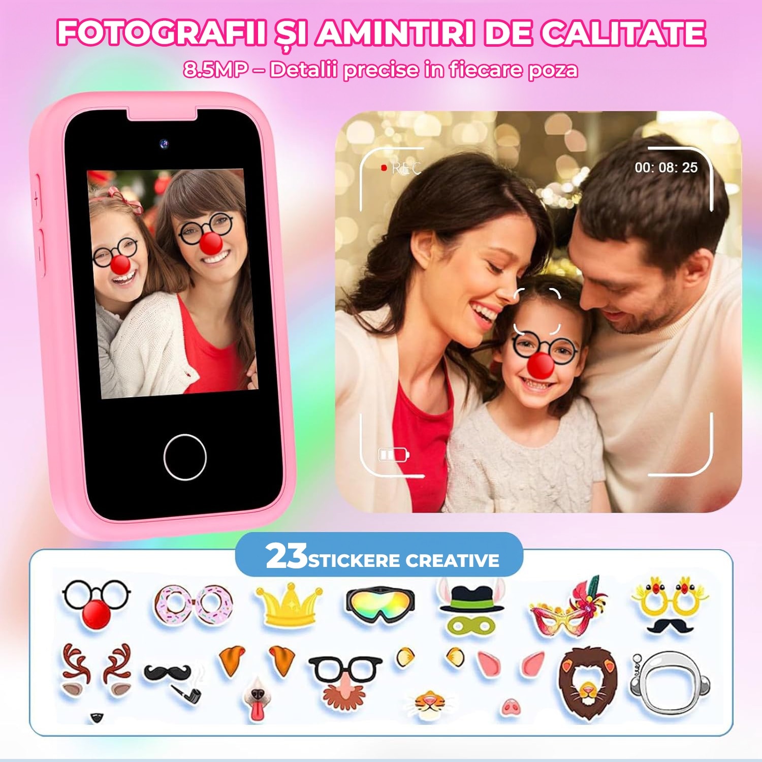 Telefon Mobil Elindor® Educativ si Interactiv, Jucarie Pentru Copii, 2 ...