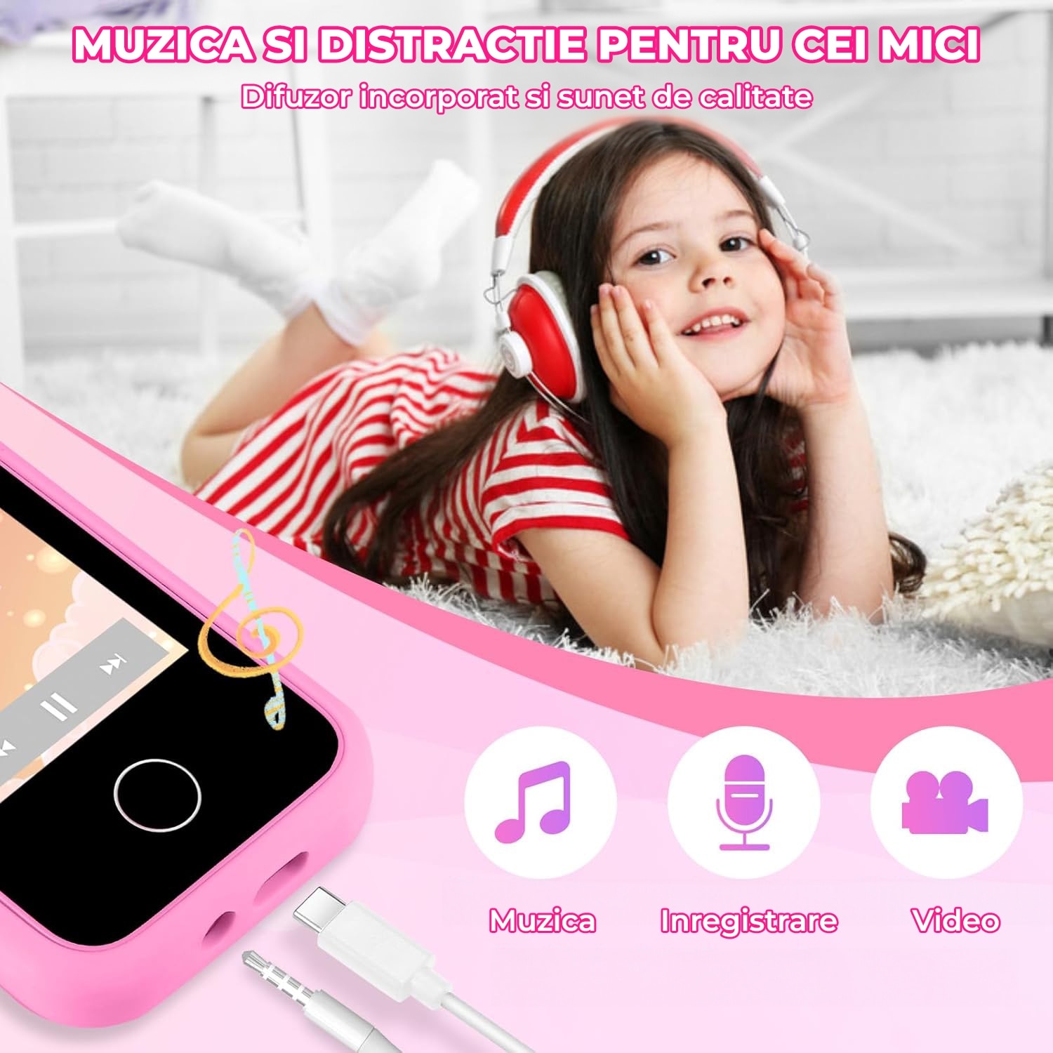Telefon Mobil Elindor® Educativ si Interactiv, Jucarie Pentru Copii, 2 ...