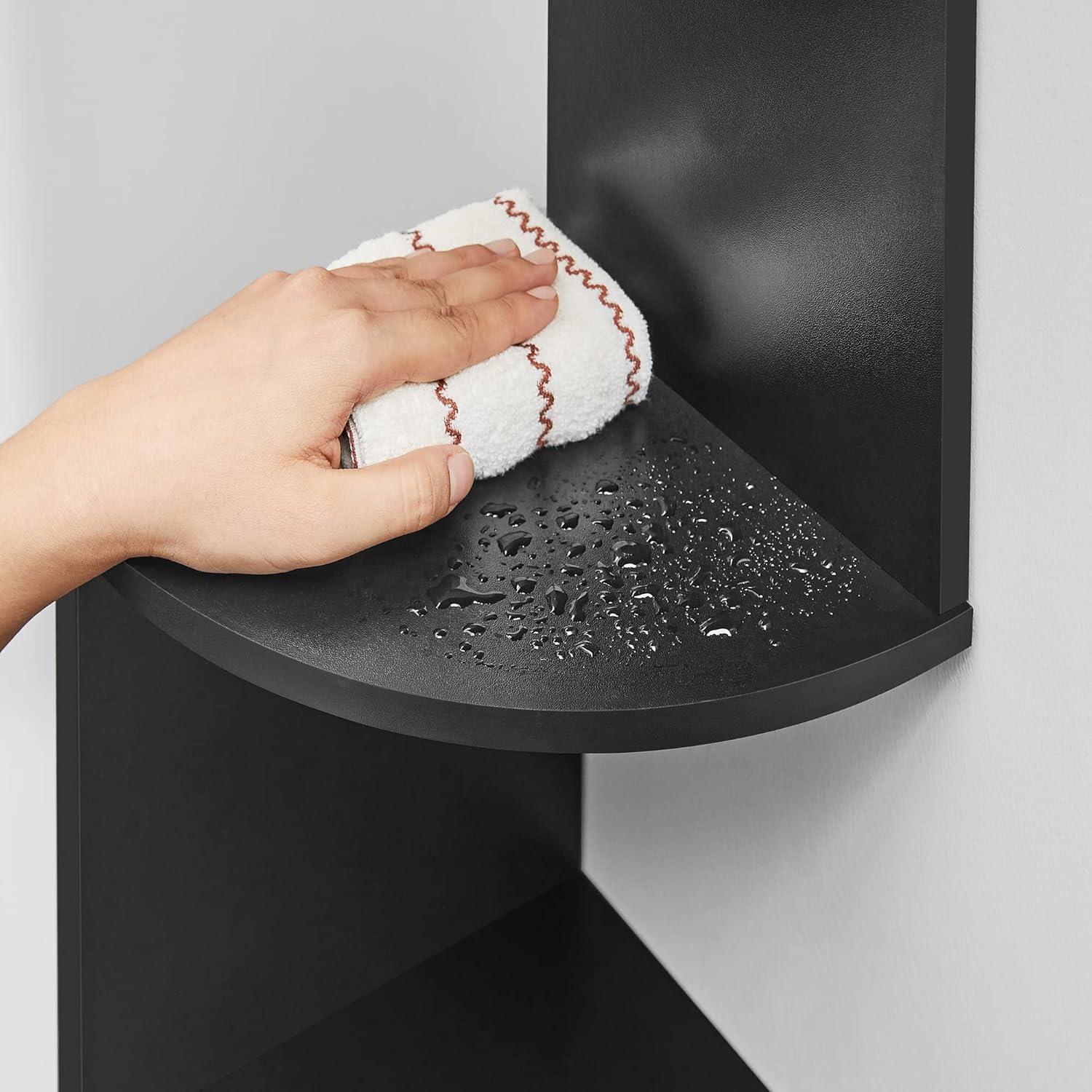 Raft de colt plutitor pe 5 niveluri VASAGLE, din lemn, 20x20x128cm ...